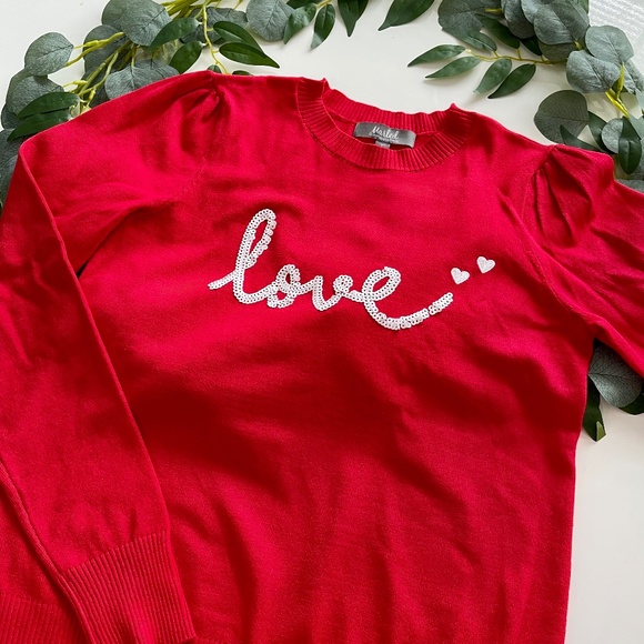 Marled Sweaters Big Girls Love Sequin Embroidery Sweater Poshmark